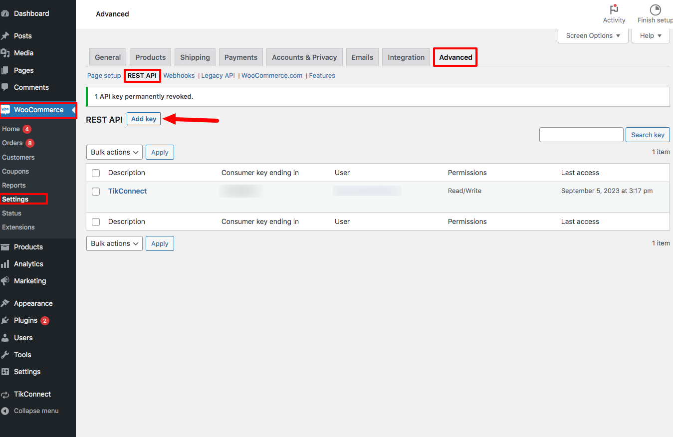 Tikconnect Woocommerce Connector User Guide